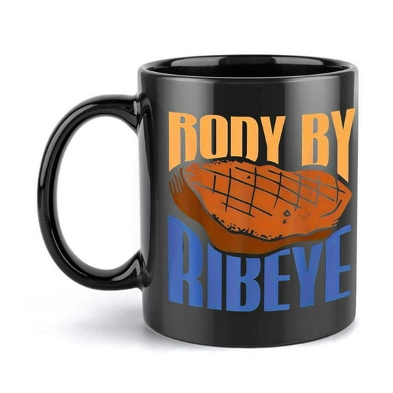 1pc Steak Text 11oz Ceramic Coffee Mug All Seasons Ideal Friends Family ...