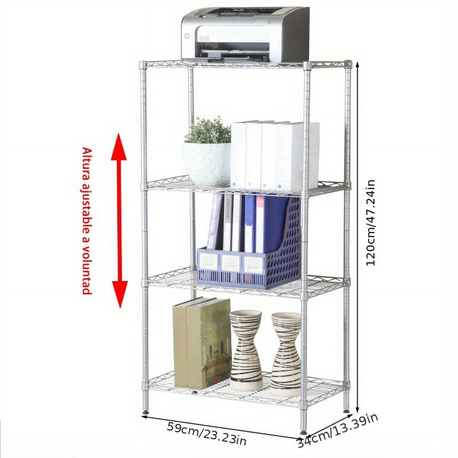1pc Storage Rack With 4/5-Tier Shelf, Adjustable Metal Storage Rack ...