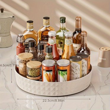 2 Tier Rotating Spice Rack, 10-inch Spinning Spice Organizer, Kitchen ...