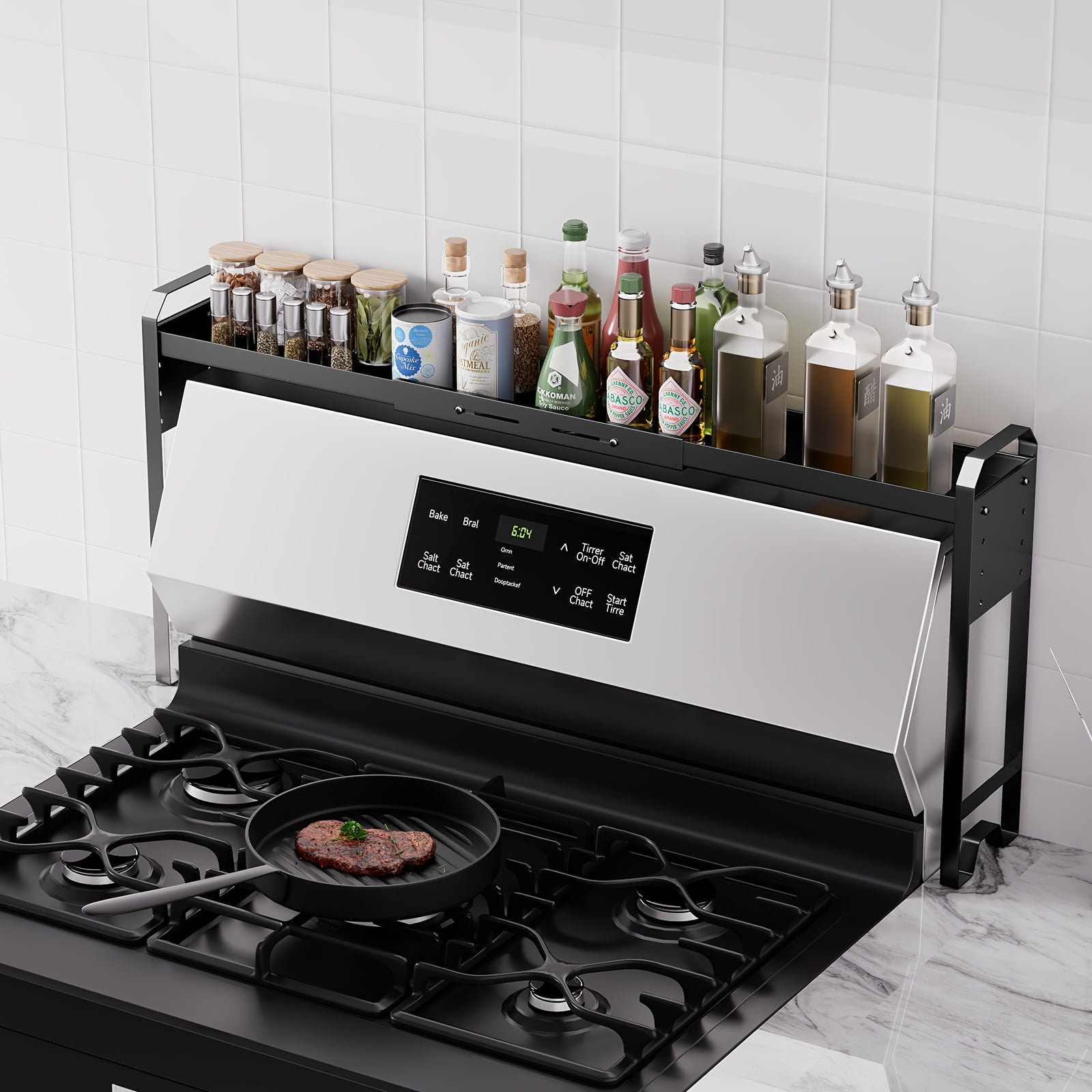1pc Stove Shelf for Back Of Stove, Spice Rack for Stove Top, Over The ...