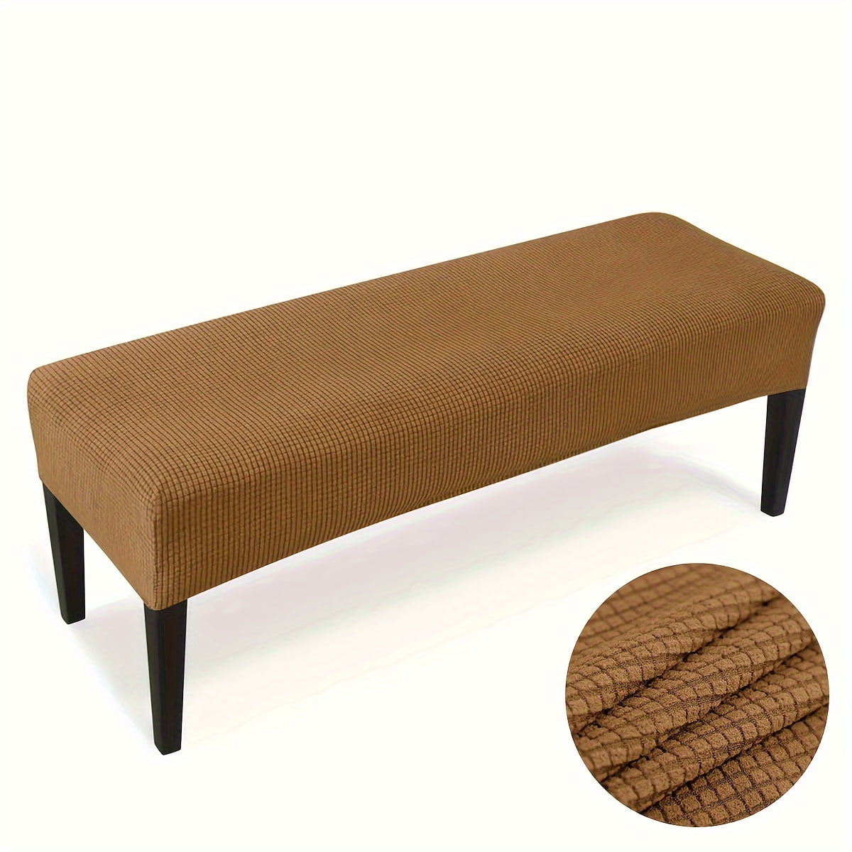 1pc Stretchable Jacquard Dining Bench Cover - Soft, Washable, Elastic ...