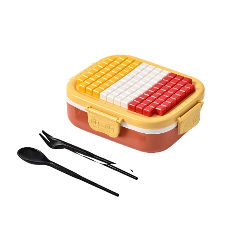 1pc Stylish Block Lunch Box Cute High-value Large Capacity Compartment ...