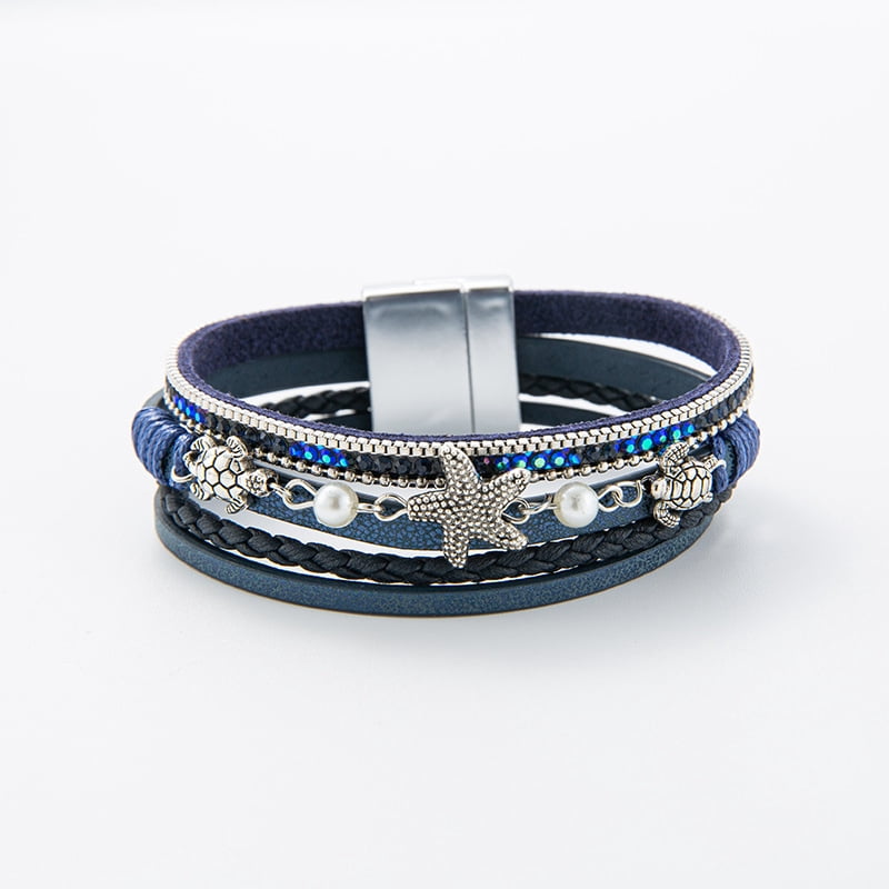 1pc Summer Theme Imitation Leather Multi-strand Bracelets for Women ...