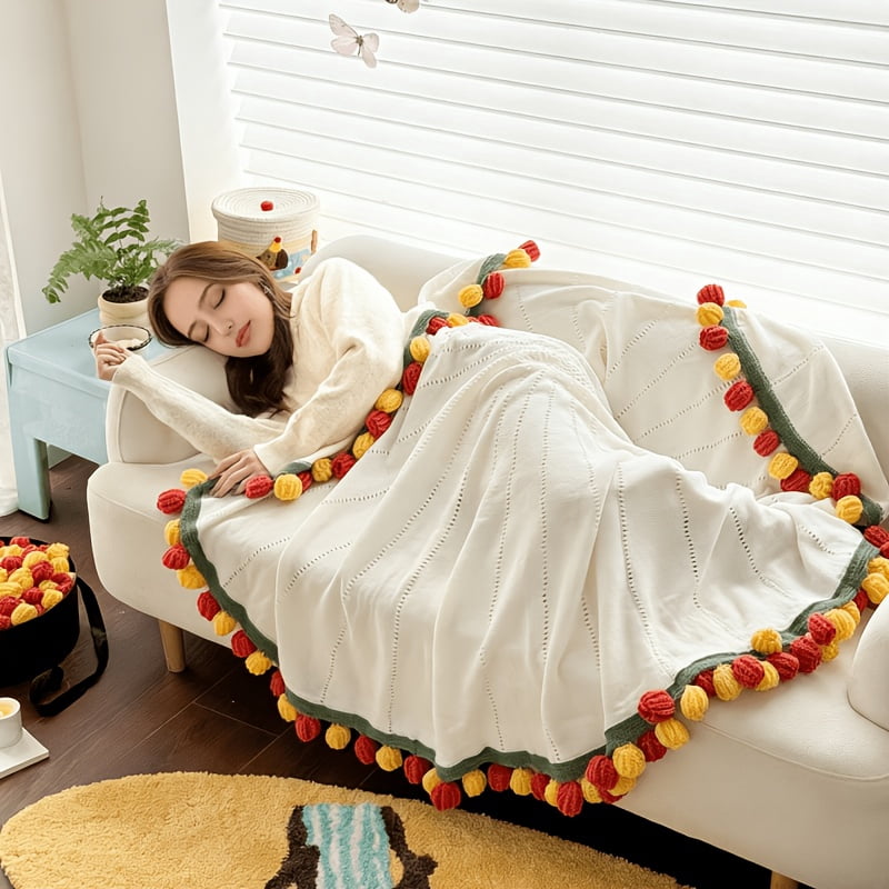 1pc Sunset Golden Red Rose Bouquet Blanket, Suitable for All Seasons ...