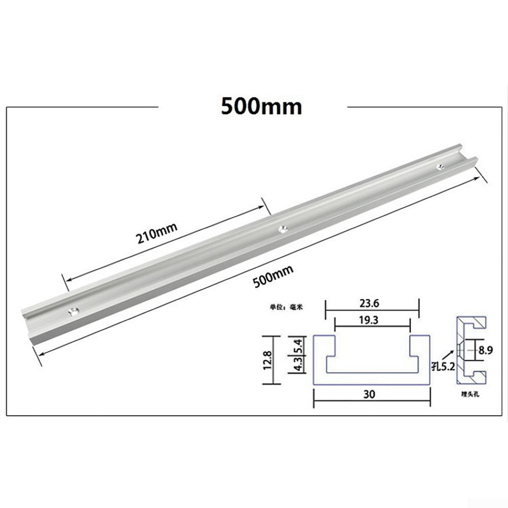 1pc T track Aluminium Alloy T-Slot Miter Track Miter Bar Slider 30mm ...