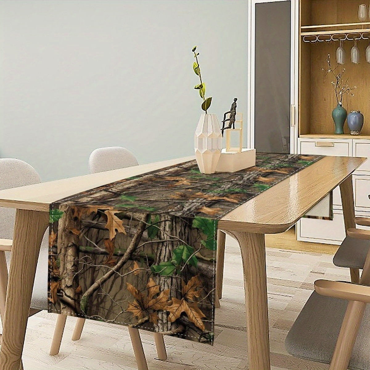 1pc Table Runner, Camo Hunting Table Runners, Rustic Camouflage Camping ...