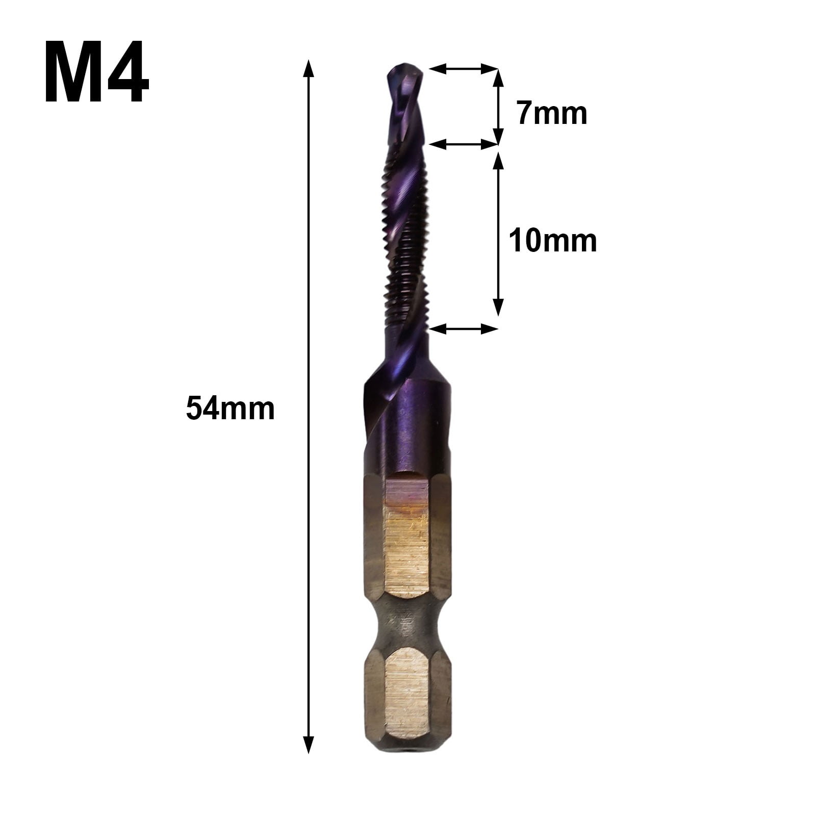 1pc Tap Drill Bit M3 M5 M6 M8 M10 1/4 Hexagon Shank Drilling And ...