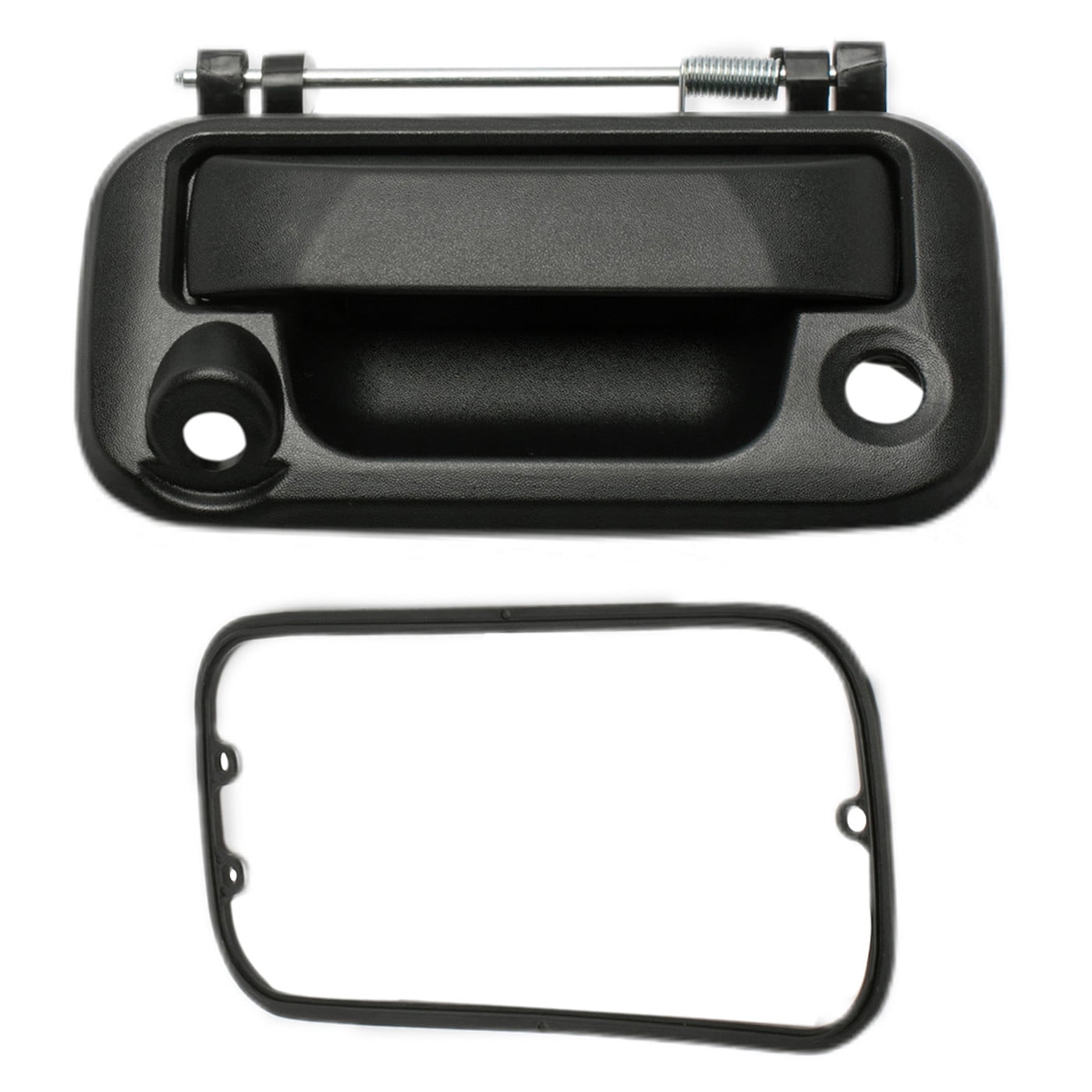 1pc Textured Black Rear Truck Bed Tailgate Handle Lock With Keyhole ...