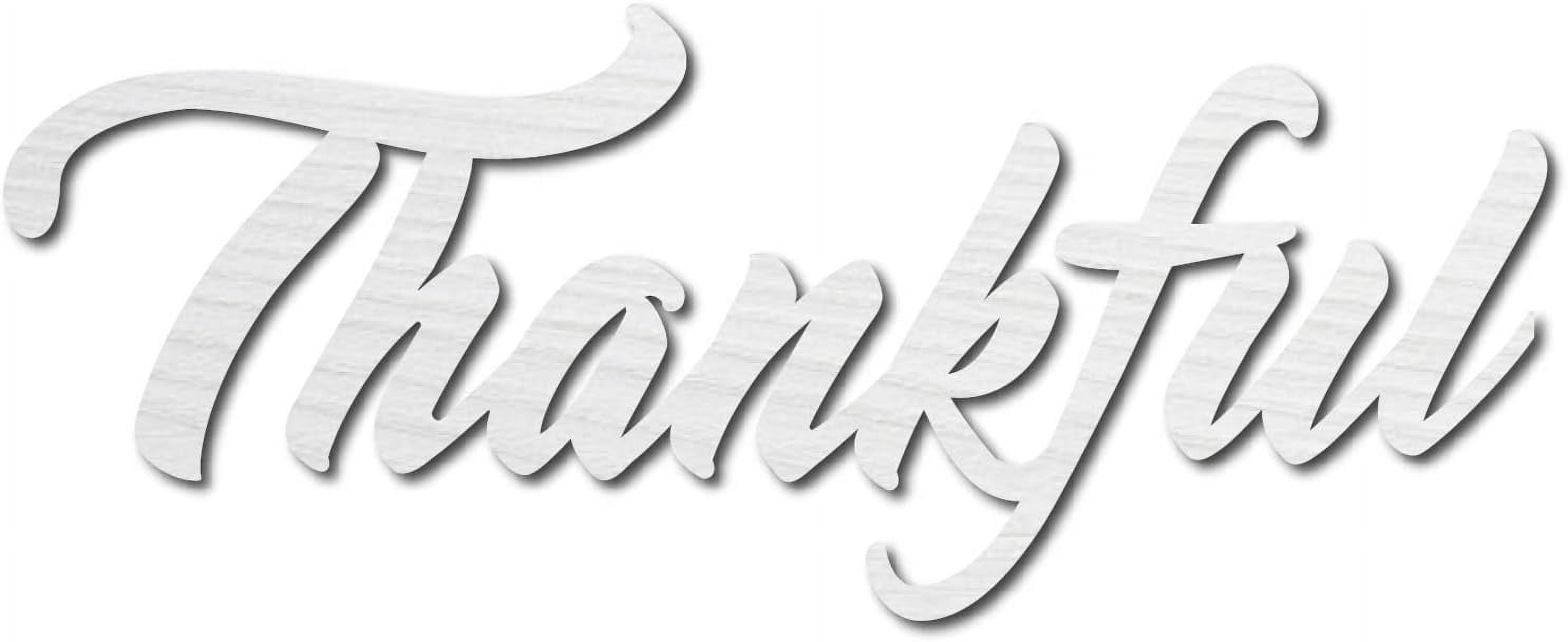 1pc Thankful Wood Sign Wall Decor Art Cutout Laser Cut Unfinished ...