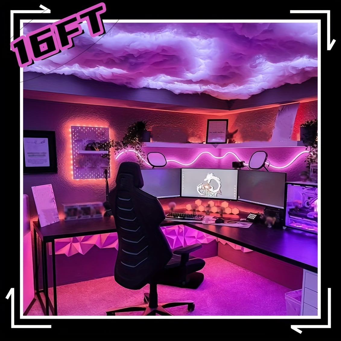 1pc Thunder Cloud Light Led Night Light, 3D Thundercloud LED Light Kit ...