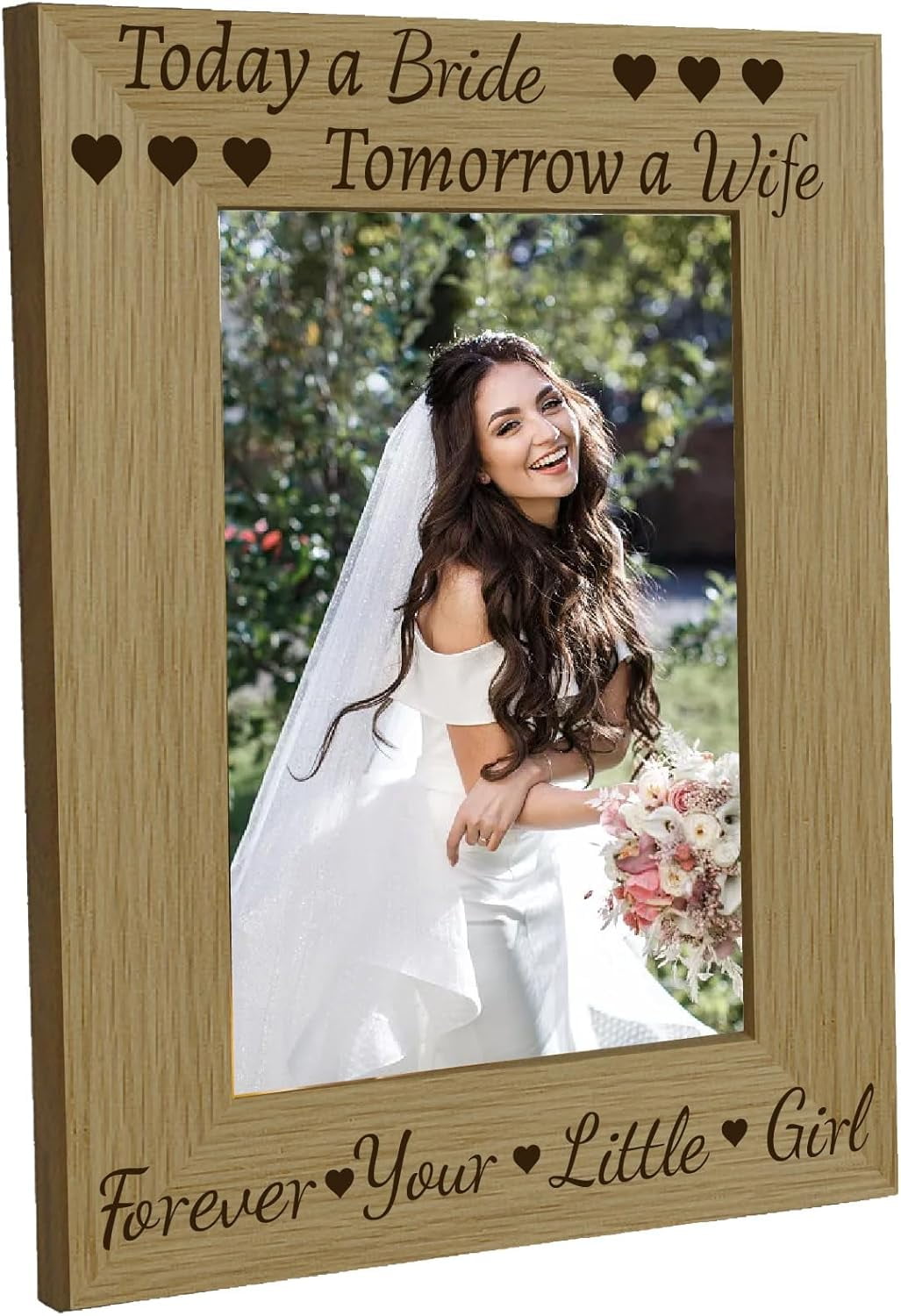 1pc Today A Bride Tomorrow A Wife Forever Your Daughter Picture Frame ...