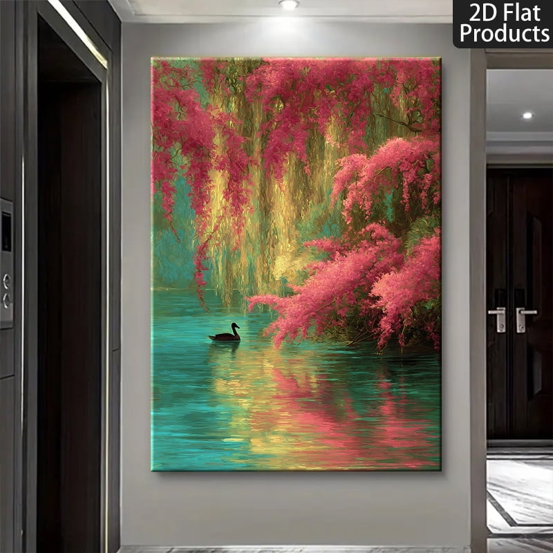 1pc Tranquil Swan Wall Poster - Suitable for - Minimalist Swan with ...
