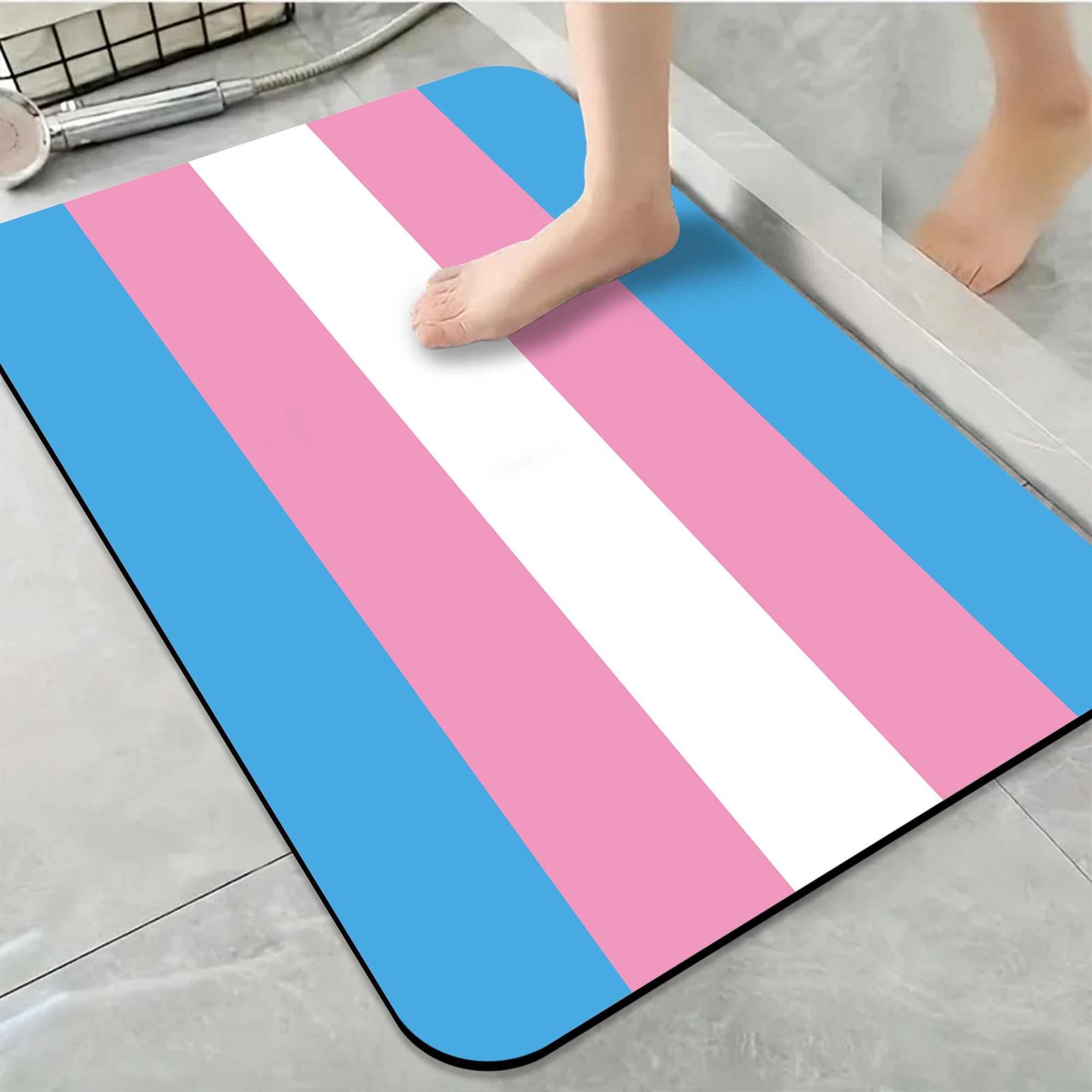 1pc Transgender Pride Flag Bathroom Rug Bathroom Decor and Accessories ...