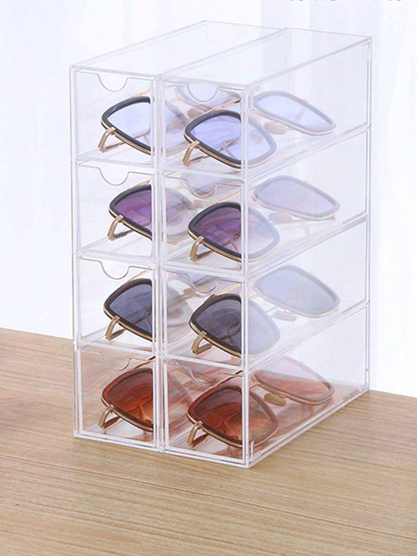 1pc Transparent 4 Layer Drawer-Type High-End Luxurious Eyeglasses ...