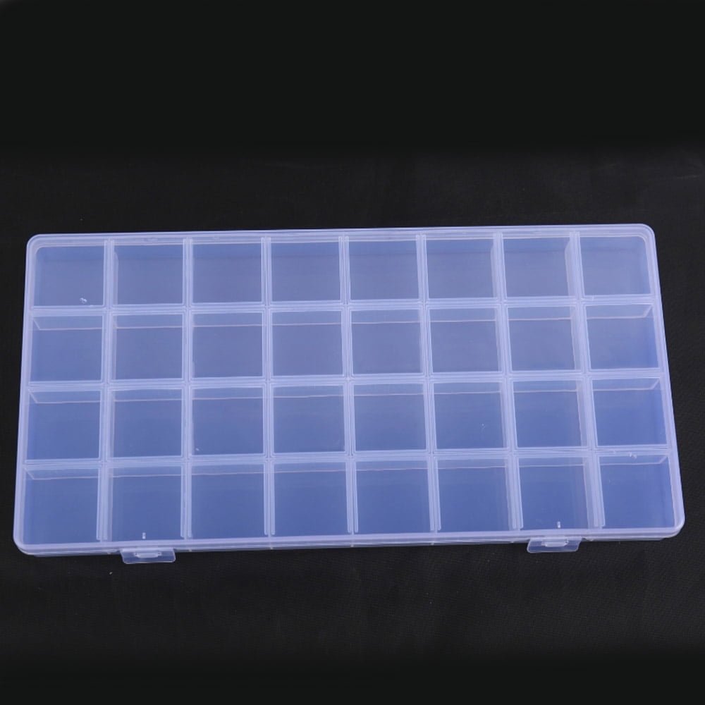 1pc Transparent Plastic Bead Containers with 32 Compartments for DIY ...