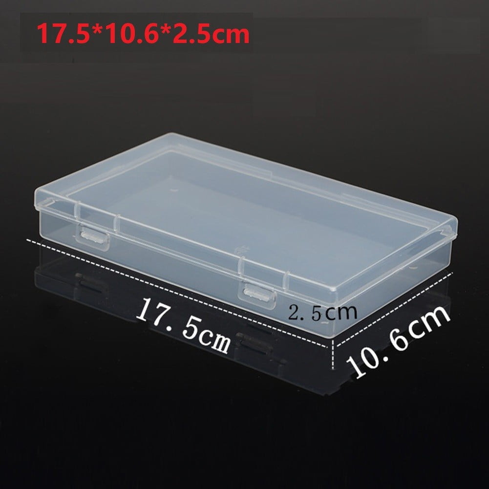 1pc Transparent Rectangle Plastic Storage Box Screw Holder Case ...