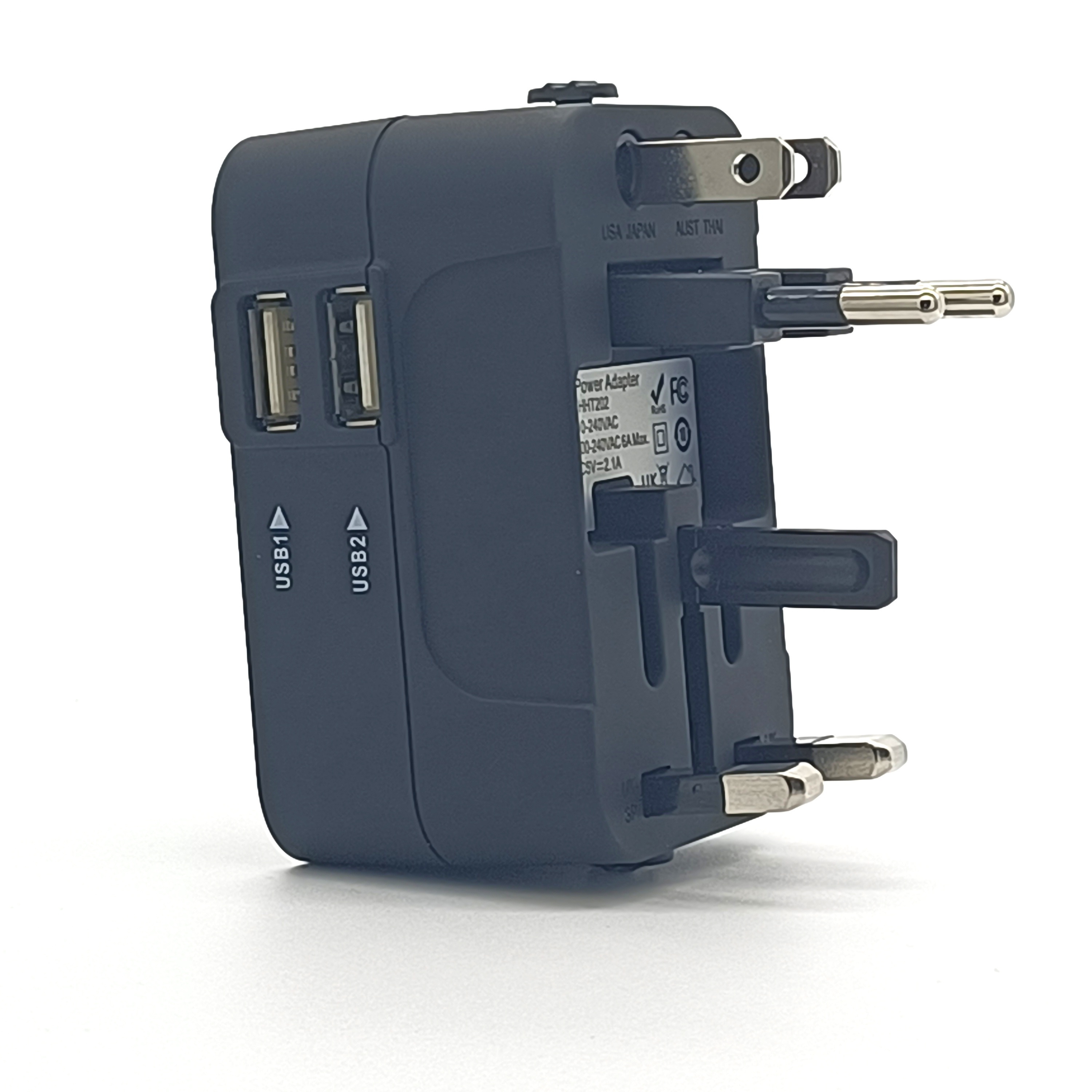 1pc Travel Plug Adapter - Dual USB Ports, 110V/220V | Universal for US ...