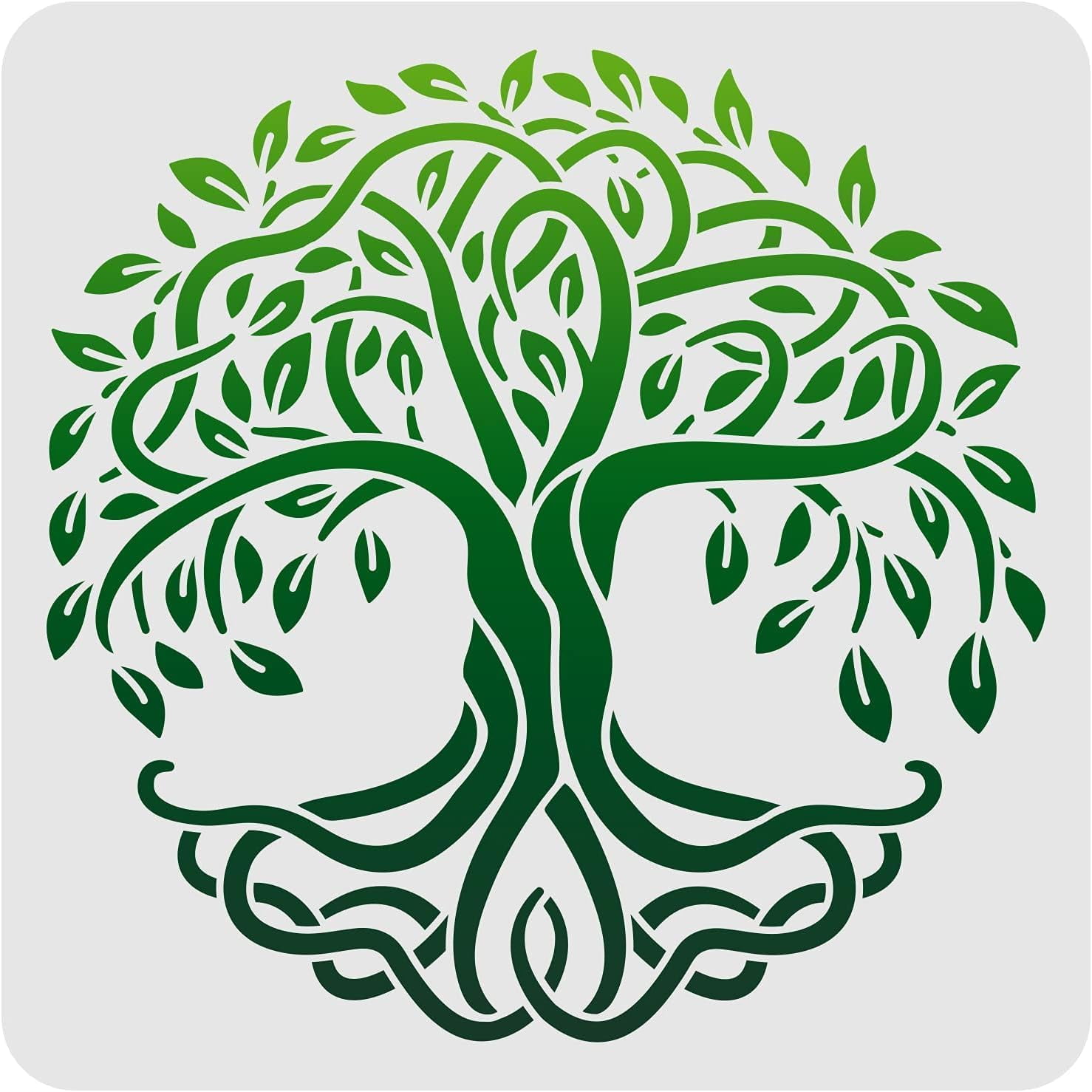 Tree of Life Stencils Tree Life Pattern Decoration Template 12x12 Inch ...