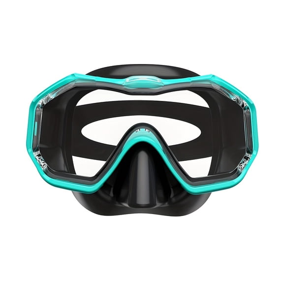 1pc Tri-Fin PC Lens Panoramic Wide Angle Adult Silicone Snorkeling Mask ...