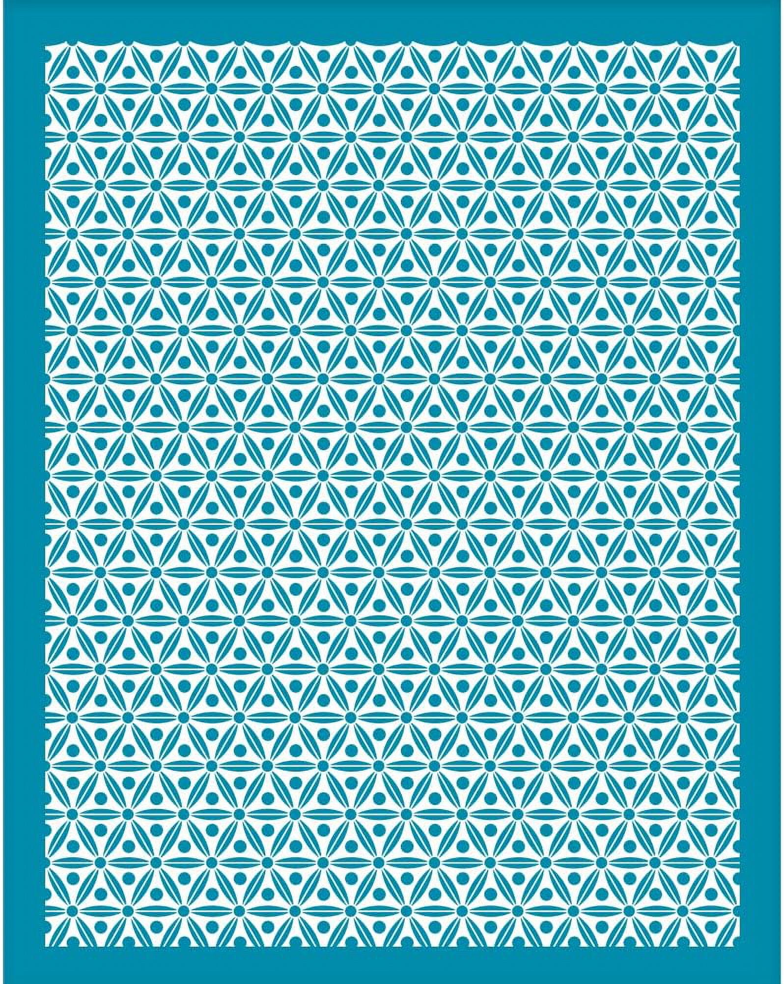 1pc Triangle Plaid Clay Stencil Flower of Life Silk Screen for Polymer ...