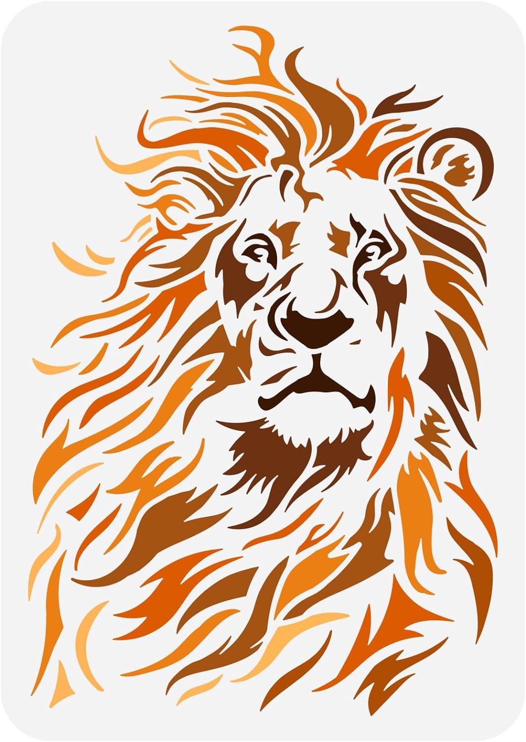 1pc Tribal Lion Stencil for Painting 11.7x8.3inch Large Lion Drawing ...