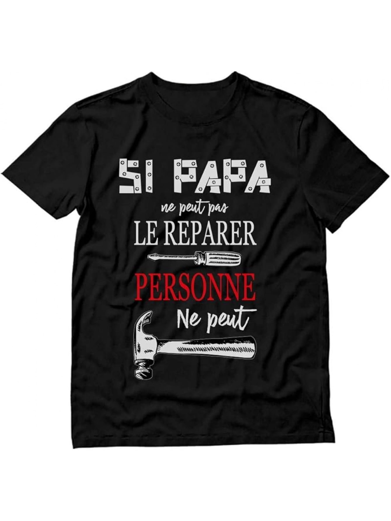 1pc Tstars- Papa Can Repair Everything | Fear'S Day Gift Papa T-Shirt ...
