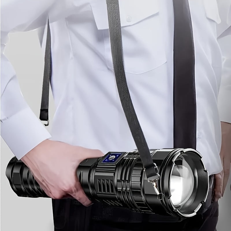 1pc Ultra Bright Flashlight, Using Rechargeable Lithium Battery ...