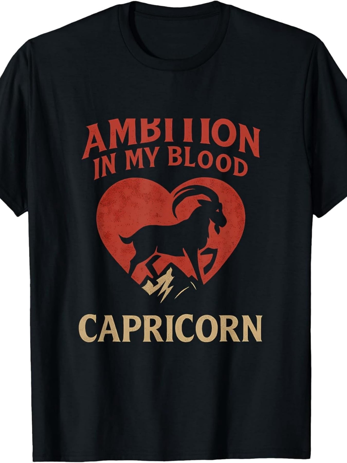 1pc & Unisex Capricorn Zodiac T-Shirt - 100% 180GSM Retro Goat Symbol ...