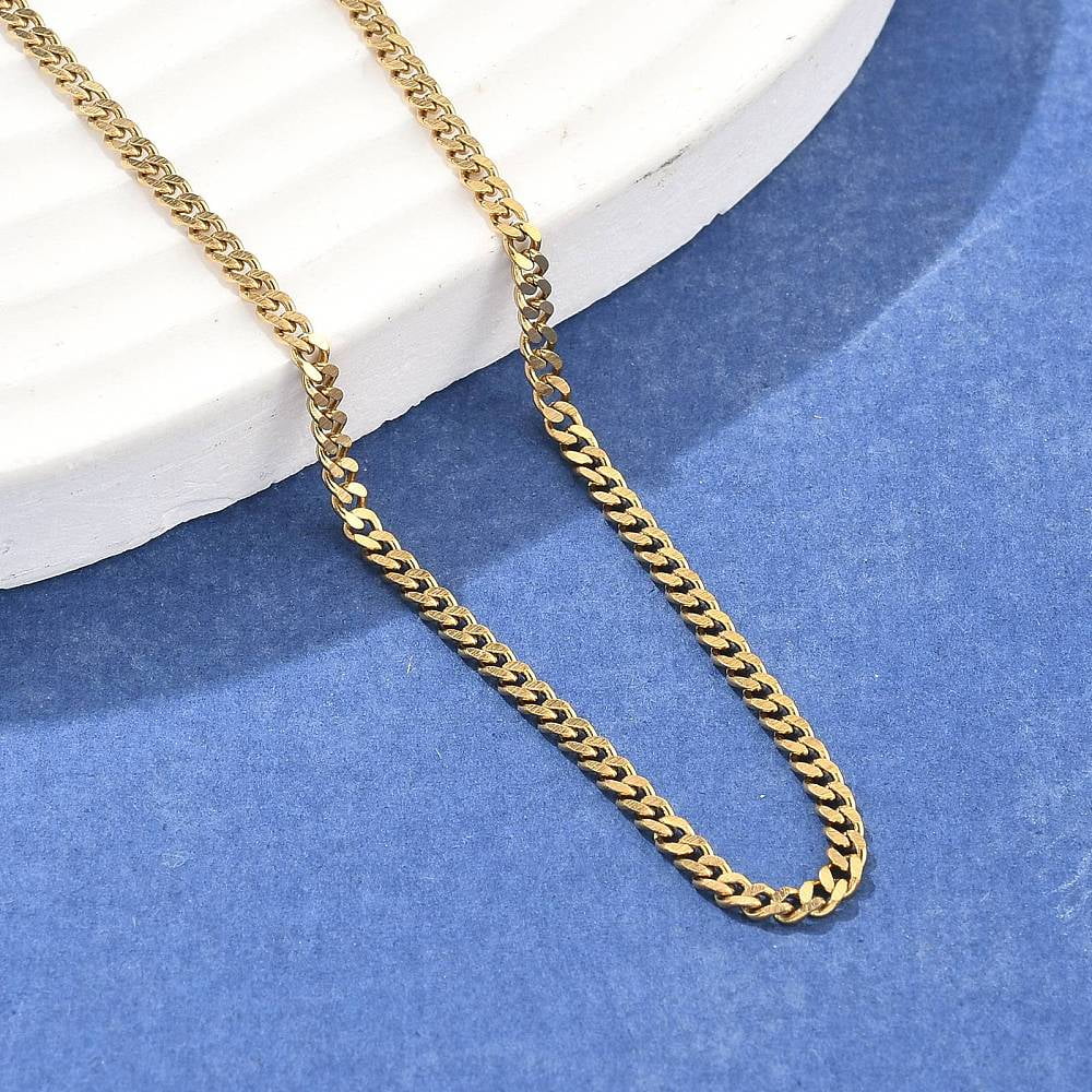 1pc Unisex PVD Vacuum Plating 304 Stainless Steel Curb Chain/Twisted ...
