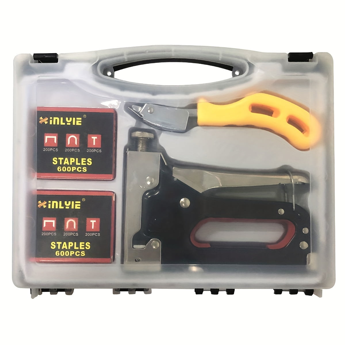1pc Upholstery 4 In 1 Staple Gun Heavy Duty, With 1200 Staples, Remover ...