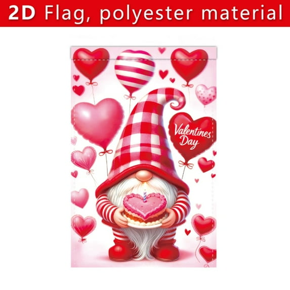 1pc Valentine'S Day Happy Love Rose Decoration Garden Flag | 30cm/45cm ...