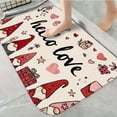 1pc Valentine's Day Decor Bathroom Mat Hello Love Gnomes Thick ...