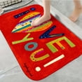 1pc Valentine's Day Decor Bathroom Mat I love you Design Thick ...