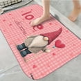 1pc Valentine's Day Decor Bathroom Mat Love Welcome Gnome Thick ...
