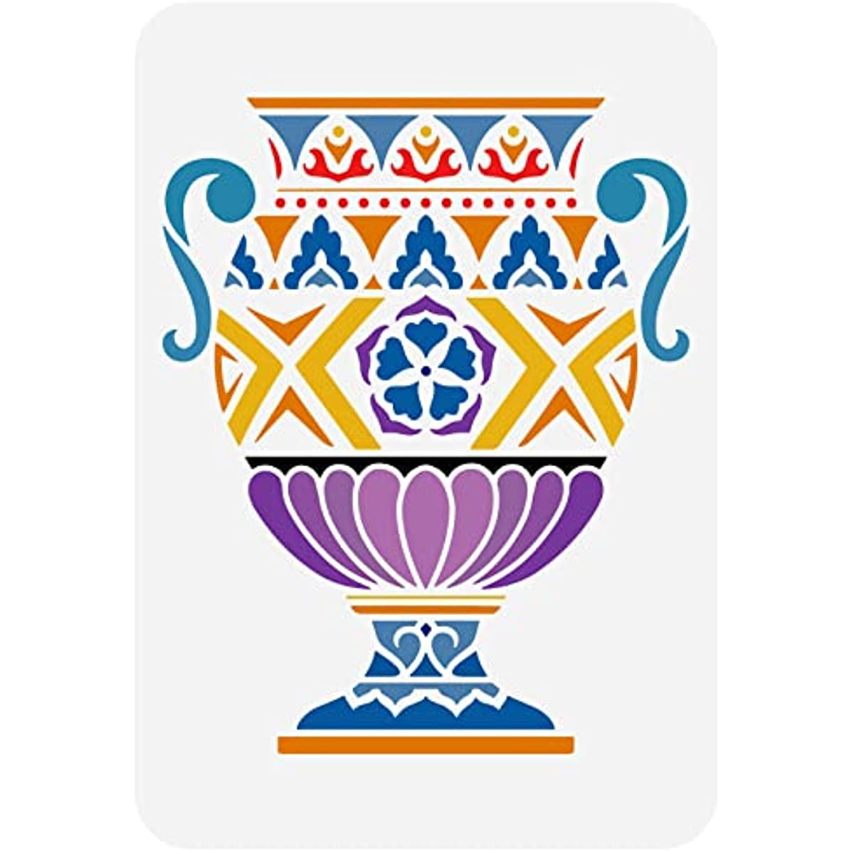 1pc Vase Stencil for Painting Reusable Vintage Vase Drawing Stencils ...