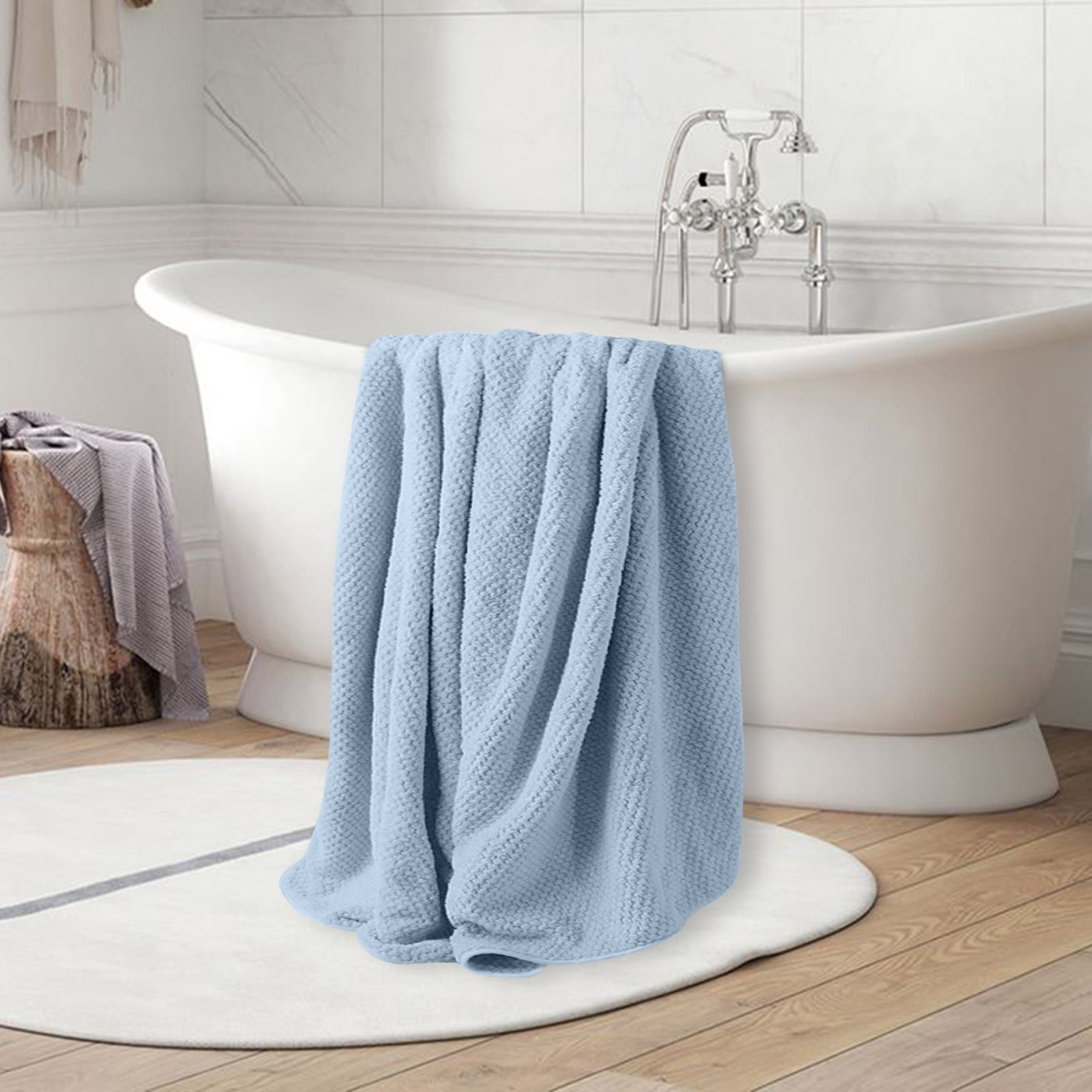 1pc Velvet Bath Towel Towel For Adult Daily Use At Home Absorbent Dry ...