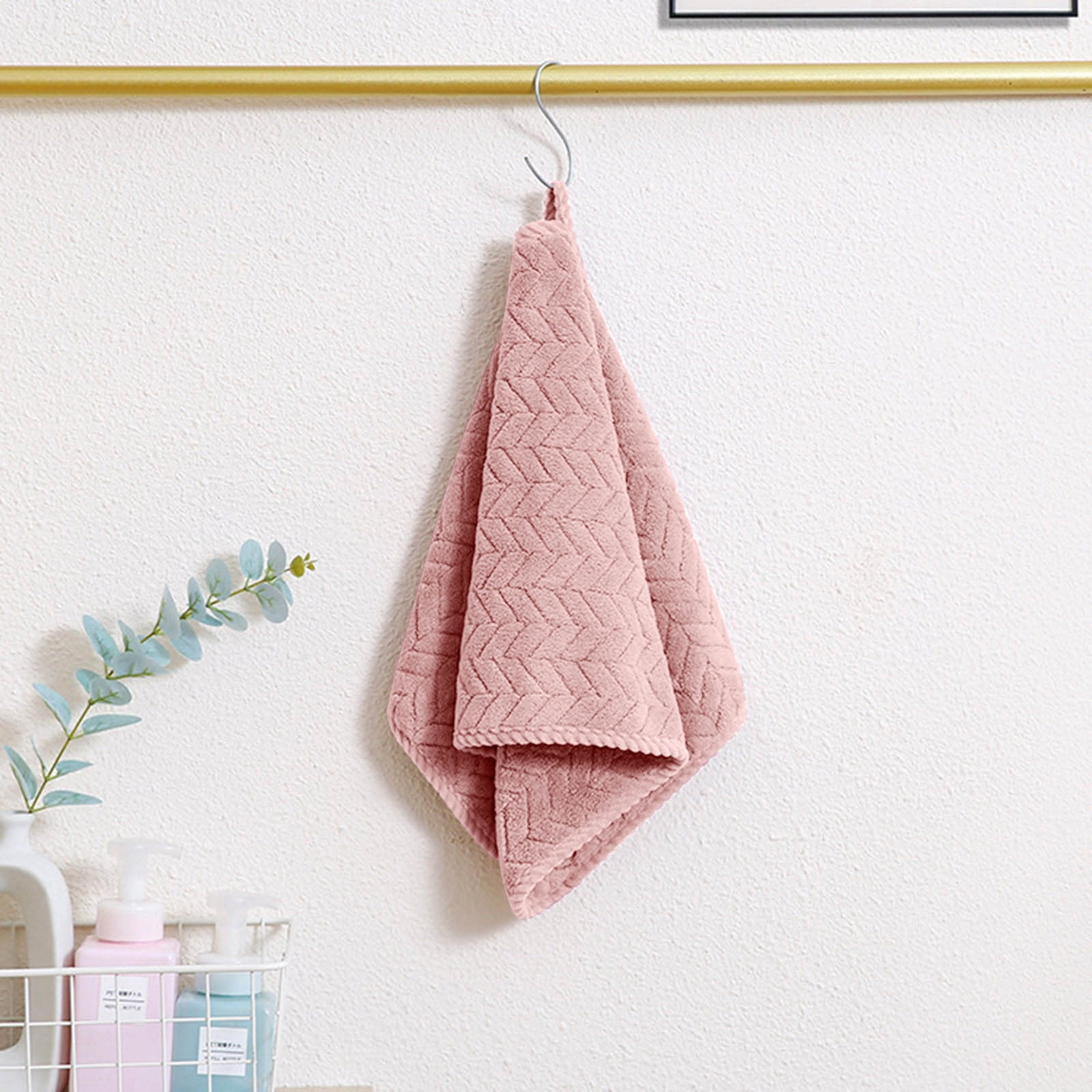 1pc Velvet Bath Towel Towel For Adult Daily Use At Home Absorbent Dry ...