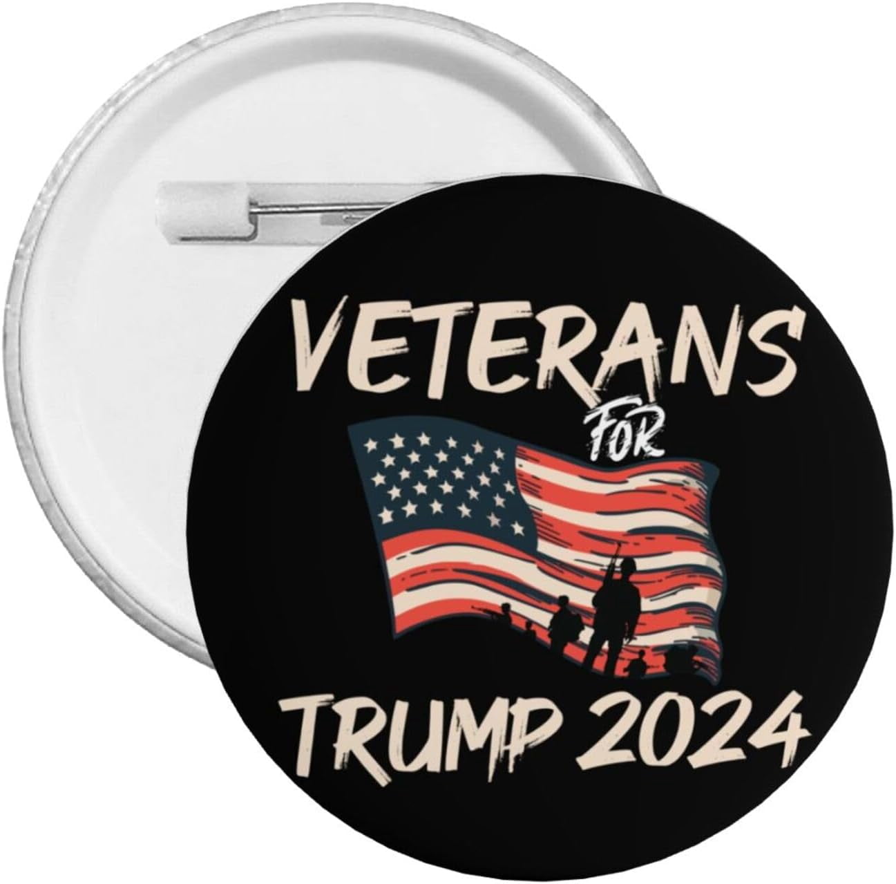1pc Veterans For Trump 2024 Button Pins Trump 2024 Button Pins Veterans ...