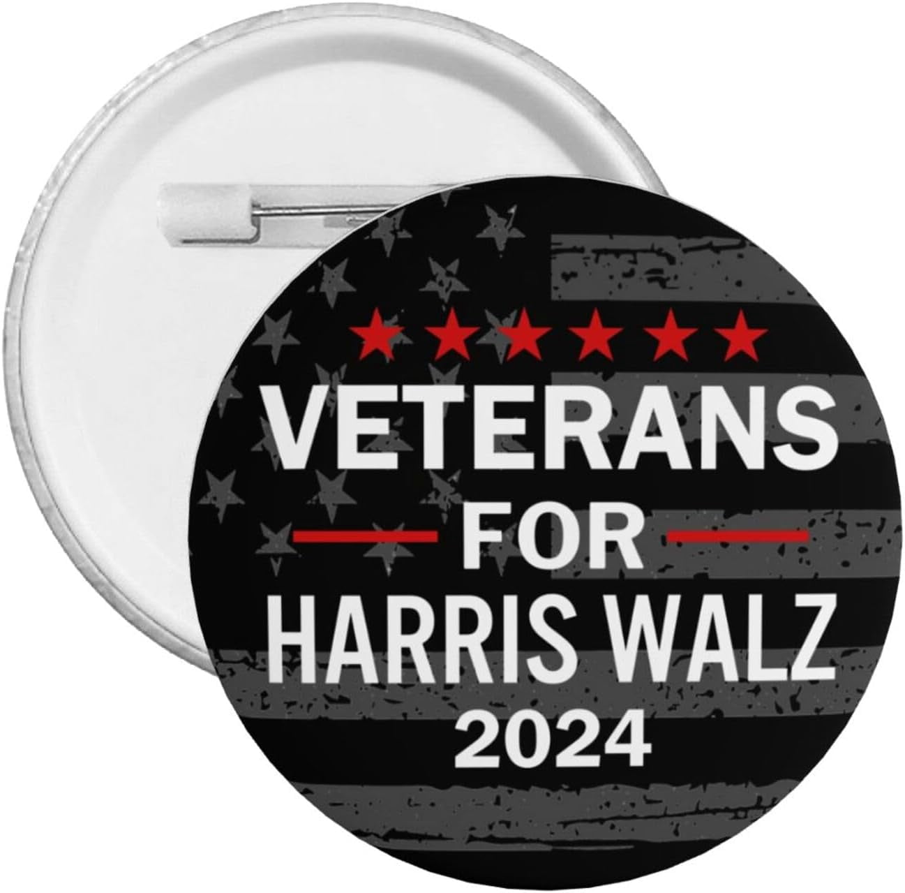 1pc Veterans for Kamala Harris Waltz 2024 Pins and Button Circle Badges ...