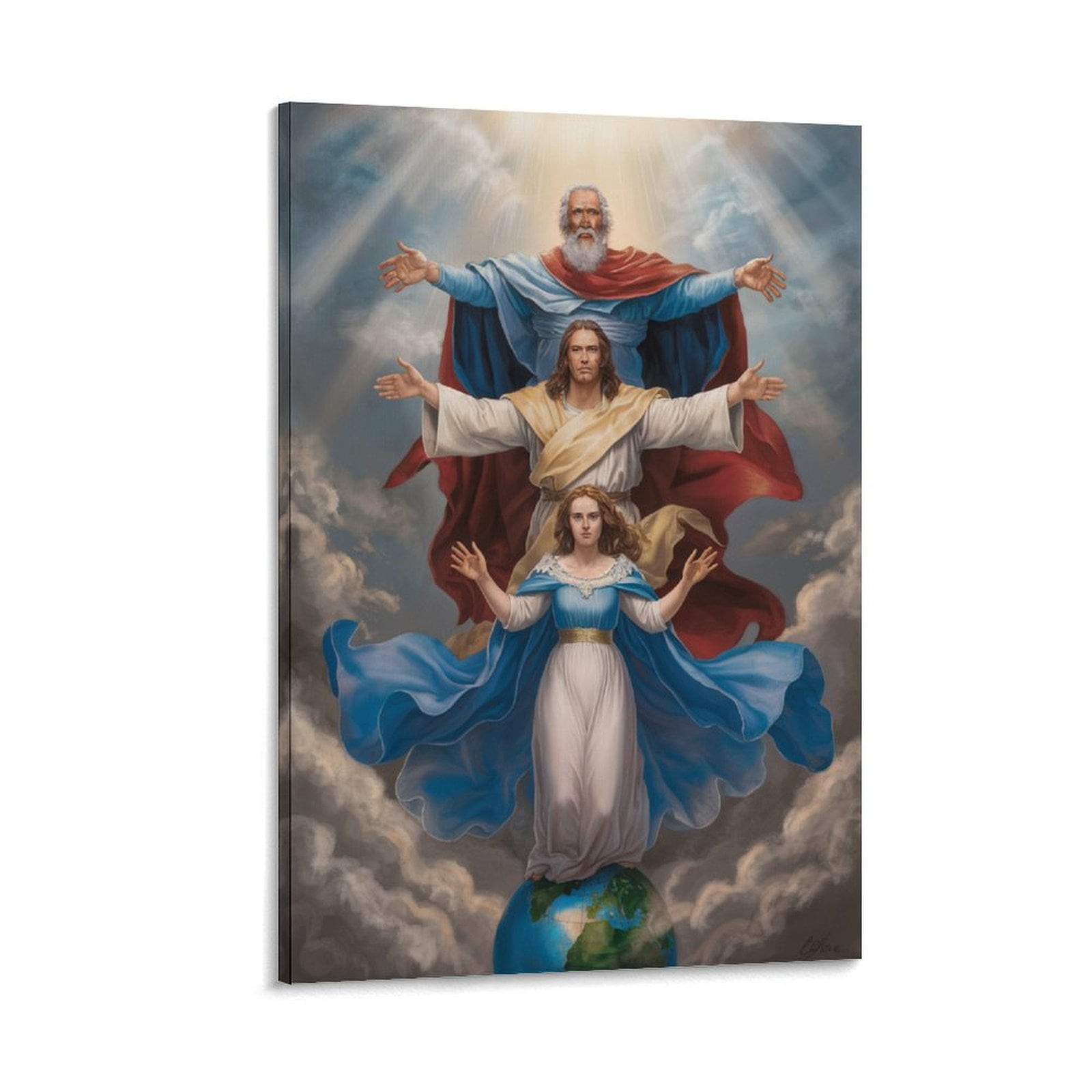 1pc Vintage-Inspired The Most HOLY TRINITY of GOD 3 Pictures Print Wall ...