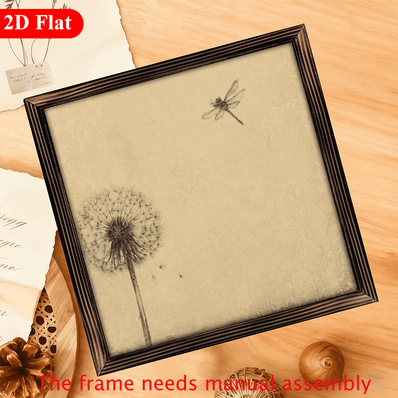 1pc Vintage Rustic Dandelion Dragonfly Wall Art12x12 inch Recycled ...