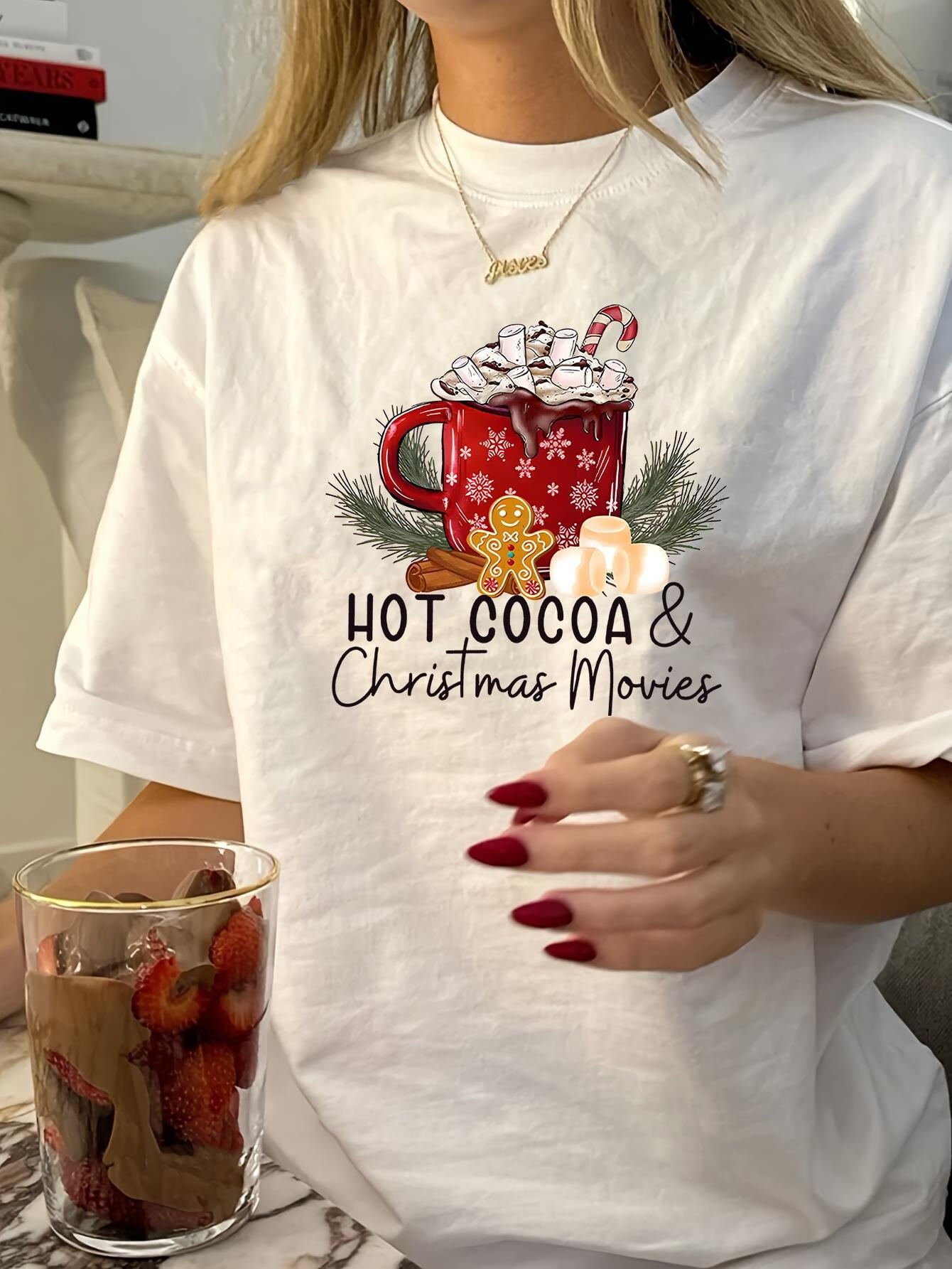 1pc Vintage Style Women'S T-Shirt, Polyester Crew Neck with Geometric ...