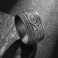 1pc Vintage Totem 304 Stainless Steel Wide Finger Rings for Men ...