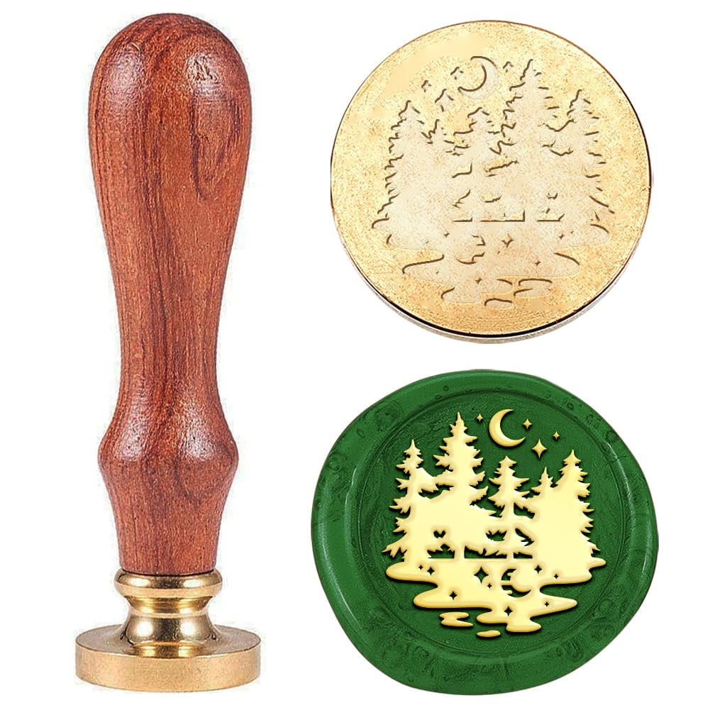 1pc Vintage Tree Wax Seal Stamp Pine Forest Sealing Wax Stamp 25mm ...