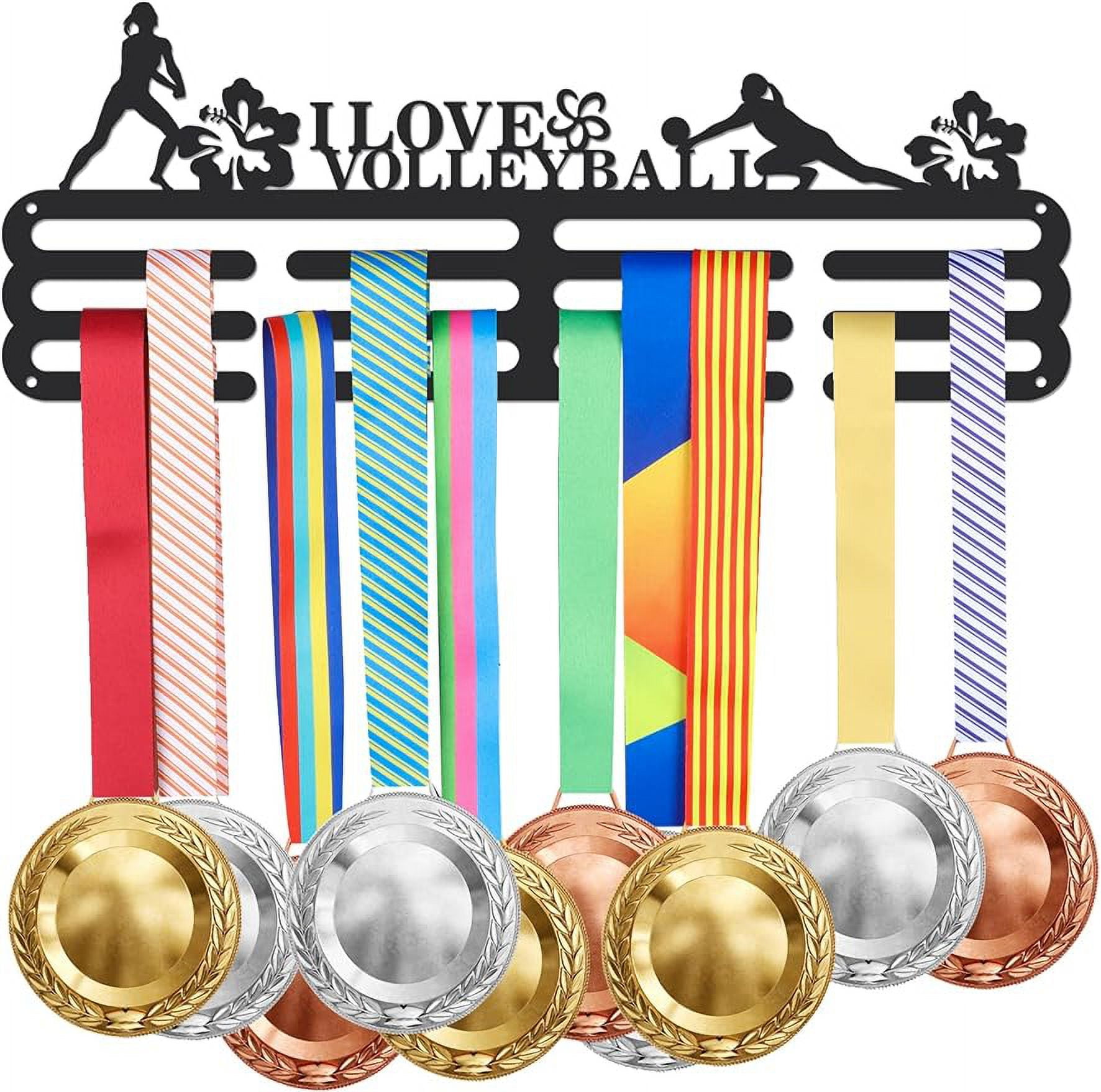 Fashion Iron Medal Hanger Holder Display Wall Rack 3 Line with Screws ...