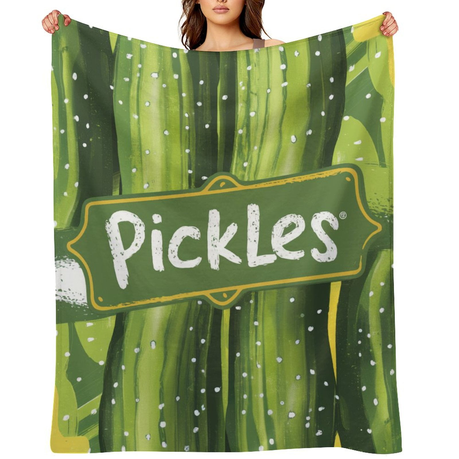 1pc Warm & Cozy Flannel Throw Blanket -Cucumber Pickle 2 Graduation ...
