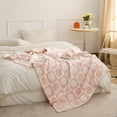 1pc Warm and Cozy Checkerboard Smile Face Microfiber Blanket for Office ...
