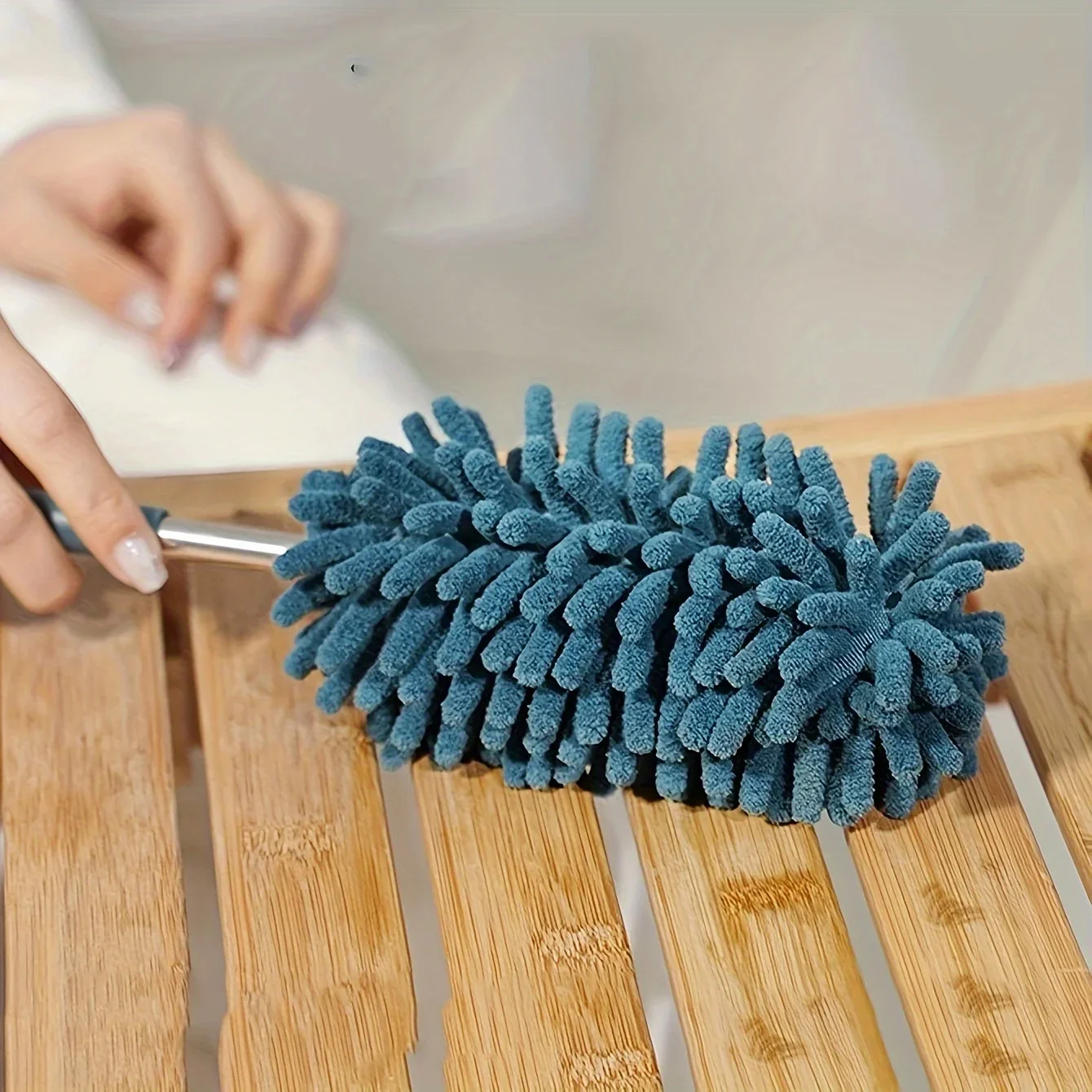 1pc-Washable Mini Telescopic Duster with Extendable Handle - Soft ...