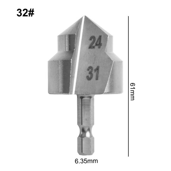 1pc Water Pipe Drill Bit 6.35mm Hexagonal Shank Stepped Drill Bits ...