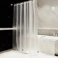 1pc Waterproof Clear Crystal Shower Curtain with Plastic Hooks ...